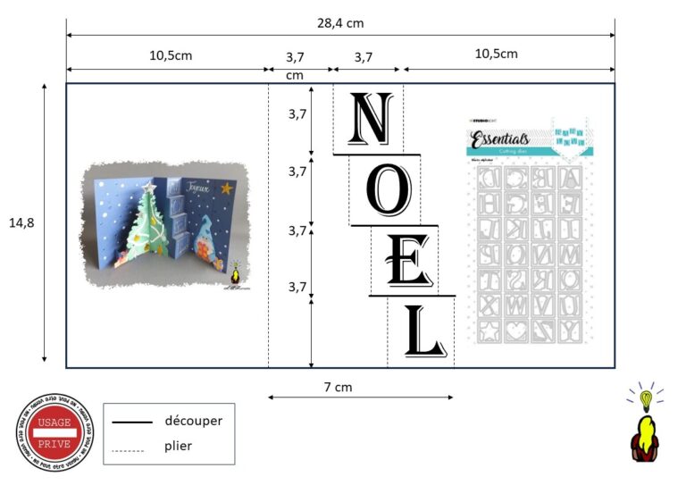 Noël en escalier et son gabarit à découper - Les passions d'ART